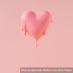 Heart Dripping With Pink Paint - Free Photo (5nk1D4) - Noun Project