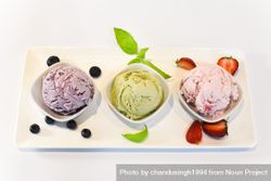 Plate of three different ice cream scoops - Premium Photo (0L6wr4 ...