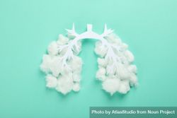 Lung Bronchus Made Of Paper And Cotton On Mint Green Background - Free ...