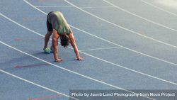 Sprinter Stretching On The Track - Free Photo (bDjlE8) - Noun Project