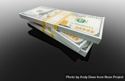 Stack of Thirty Thousand Dollars of One Hundred Dollar Bills on ...