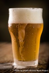 Freshly poured pint of beer overflowing with foam, vertical - Free ...