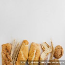 Assortment bread loaves on light background - Free Photo (0PYVm5 ...