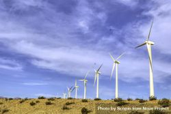 Side View Of Wind Turbines At Daytime - Free Photo (4MJ1ab) - Noun Project