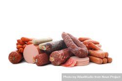 Large variety of cured meats in plain room - Premium Photo (belgN4 ...