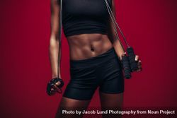 Woman With Muscular Abs Holding Jumping Rope - Free Photo (bellK4 ...