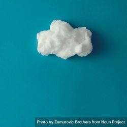 Cloud made out of cotton wool on blue background - Premium Photo ...