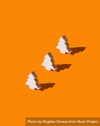 Three pine tree shaped blocks on an orange background - Free Photo ...