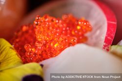 Fresh red roe with slice of radish - Free Photo (0V6lB3) - Noun Project