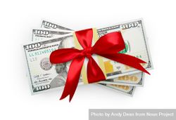 Thirty Thousand Dollars Stack of One Hundred Dollar Bills Wrapped in a ...