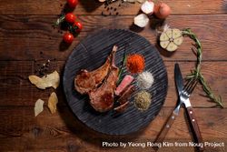 Lamb Shoulder Rack Steak On A Plate - Free Photo (5zrVvN) - Noun Project