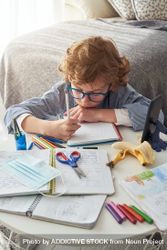 Adorable boy taking notes in notebook at home - Free Photo (4Od6EZ ...